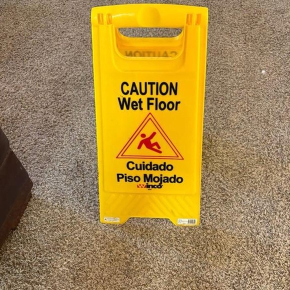 Kitchen | Yellow Wet Floor Sign | Poshmark